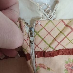 Dresses | Vintage Union Made Ilgwu Summer Dress Floral Peach Plaid Lace ...